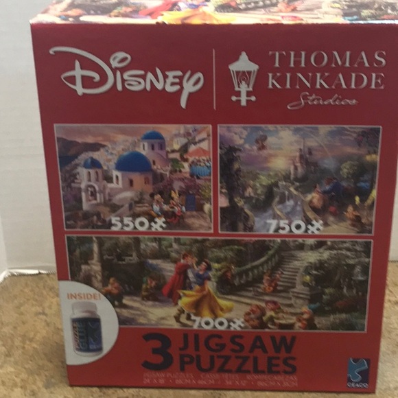 ceaco | Toys | Disney Thomas Kinkade 3 Pack Puzzle Mickey And Minnie ...